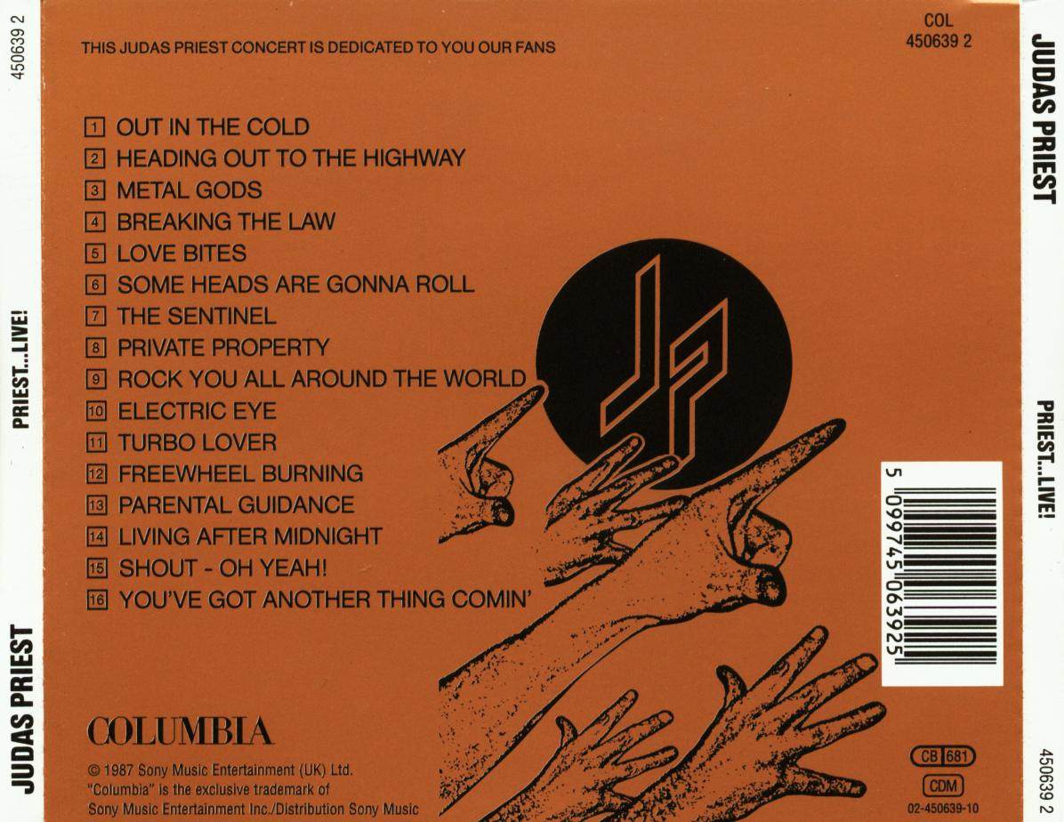 Judas Priest Priest Live : Back | CD Covers | Cover Century | Over 1. ...